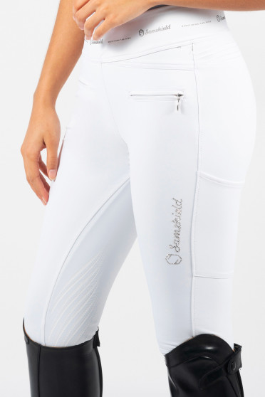 Ridershouse: Samshield Riding Breeches Alpha Knee Grip - Color White TT