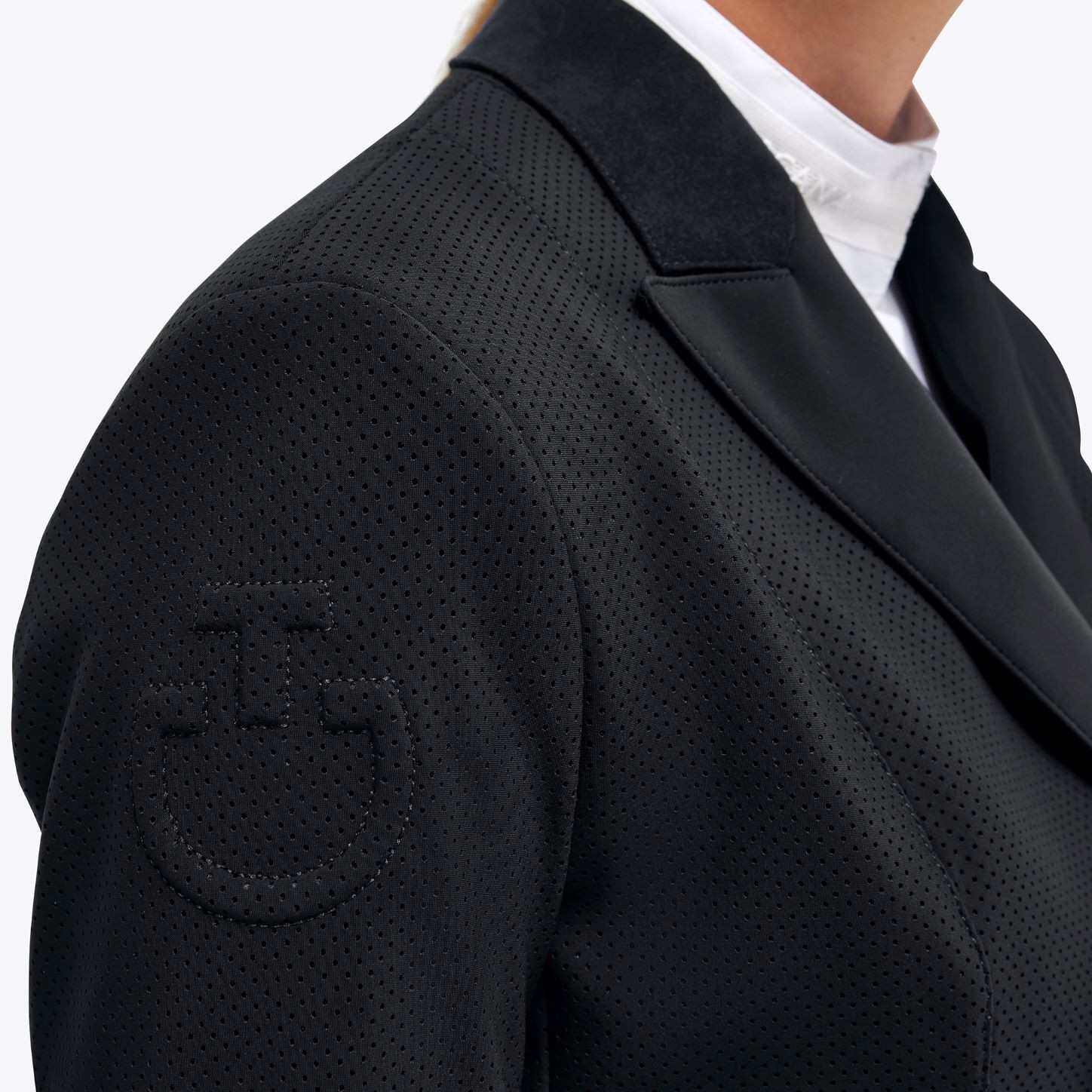 Ridershouse: Cavalleria Toscana Jersey Frack Black, very Breathable