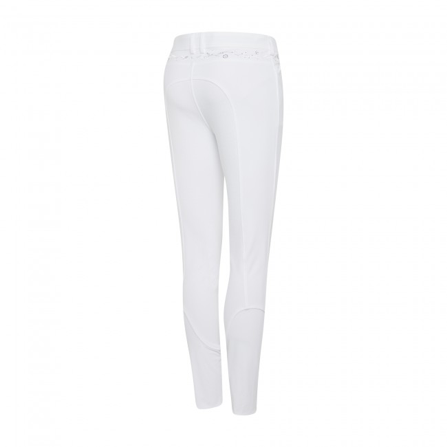 Samshield Riding Breeches Jully Flower Jewellery Knee Grip - White TT