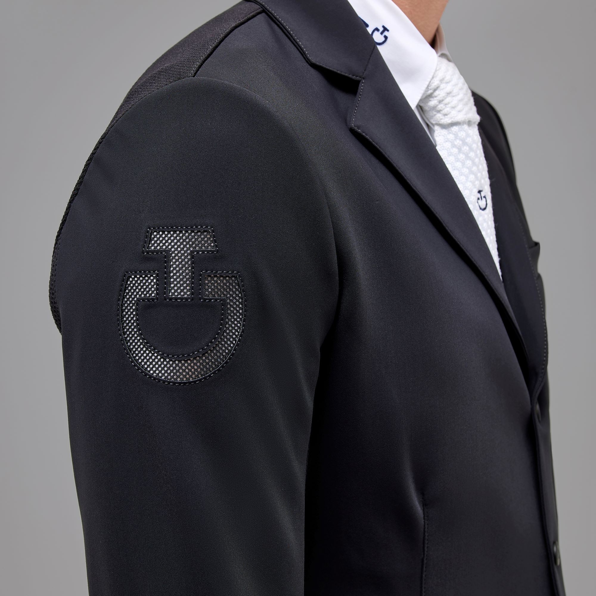 R-Evo Men's Light Tech Knit Zip Riding Jacket navy blue, very light to wear