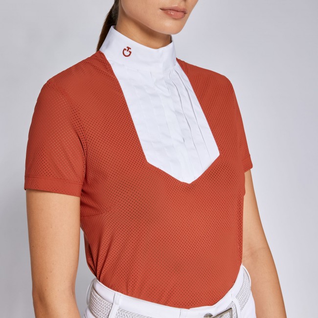 Cavalleria Toscana Dames Wedstrijdshirt S/S Perforated Jersey - Ridershouse