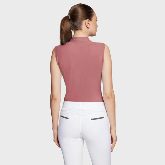 Samshield Women's Training Polo Bruna Sleeveless - Rosewood