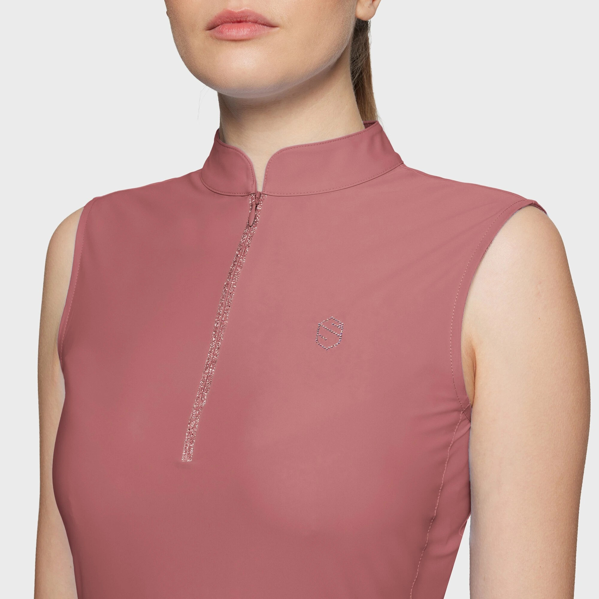 Samshield Women's Training Polo Bruna Sleeveless - Rosewood