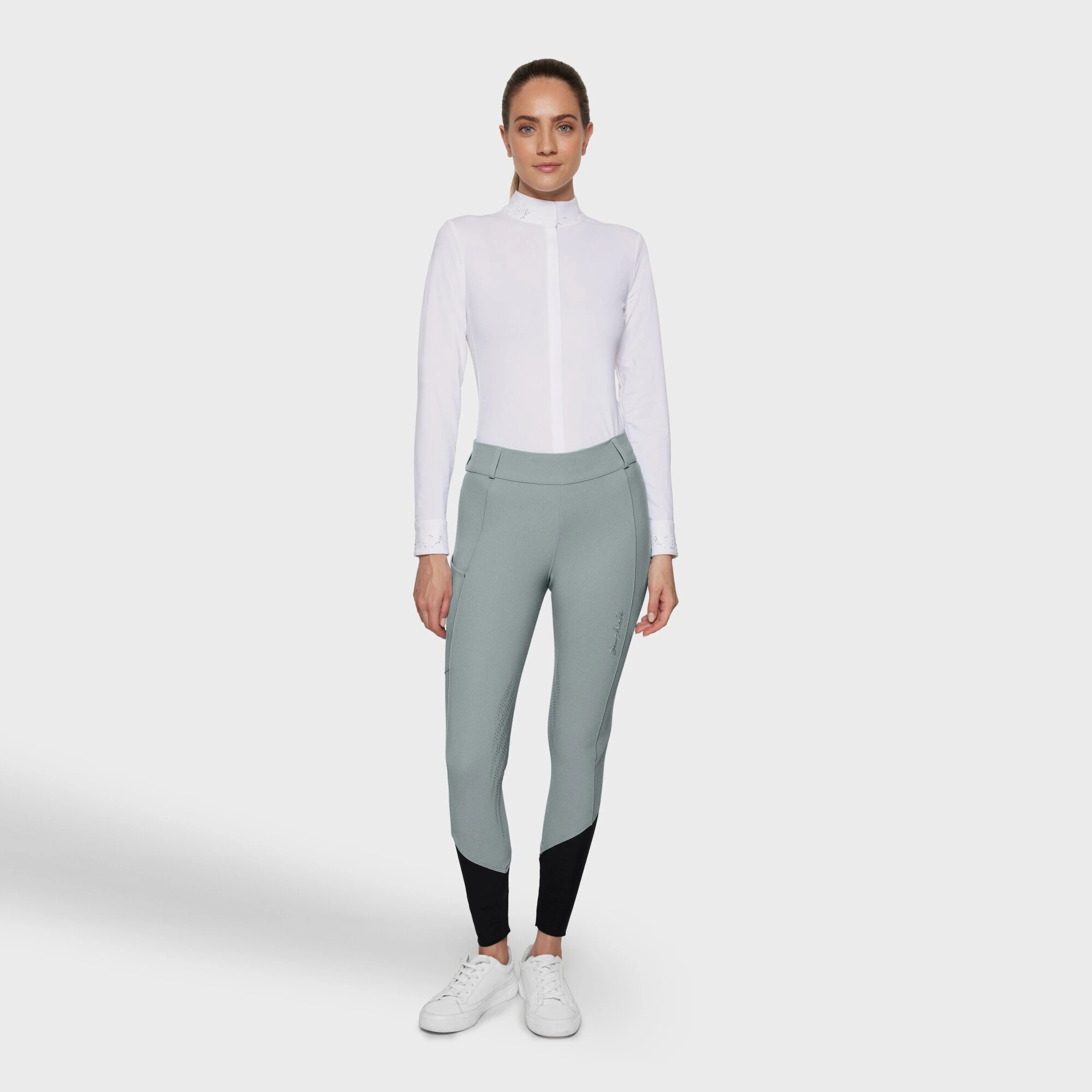Samshield Women's Riding Breeches Knee Grip Tallia - Nickel