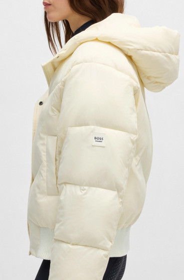 BOSS Equestrian Marsha Bomber Jacket Cream | Elegant Jacket | Shop Today